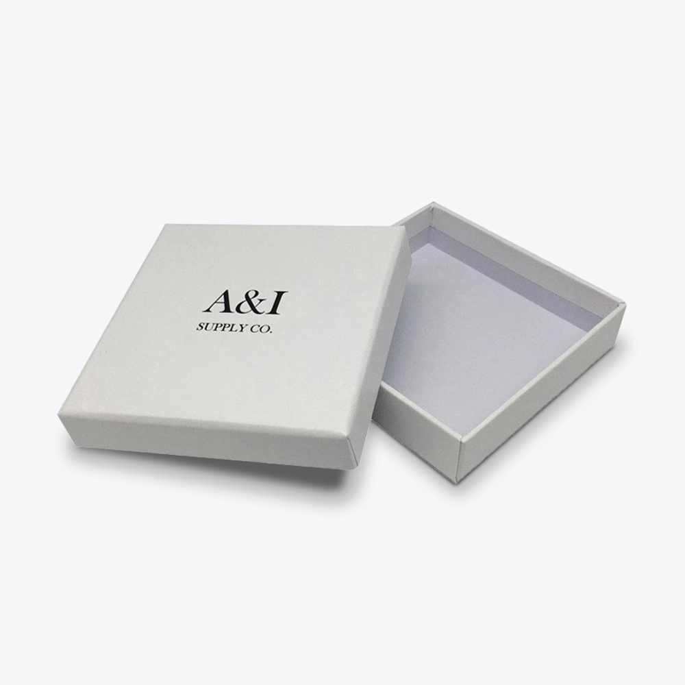 White Bracelet Square Box with Logo | Refine Packaging